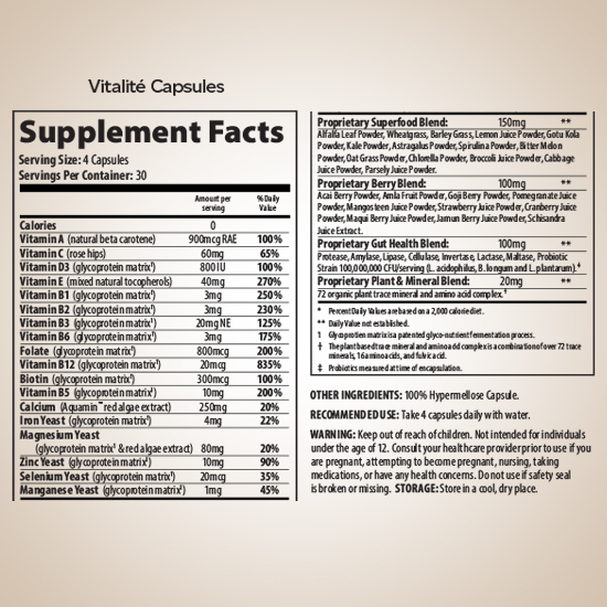 Product Detail Page - Vitalité - III International